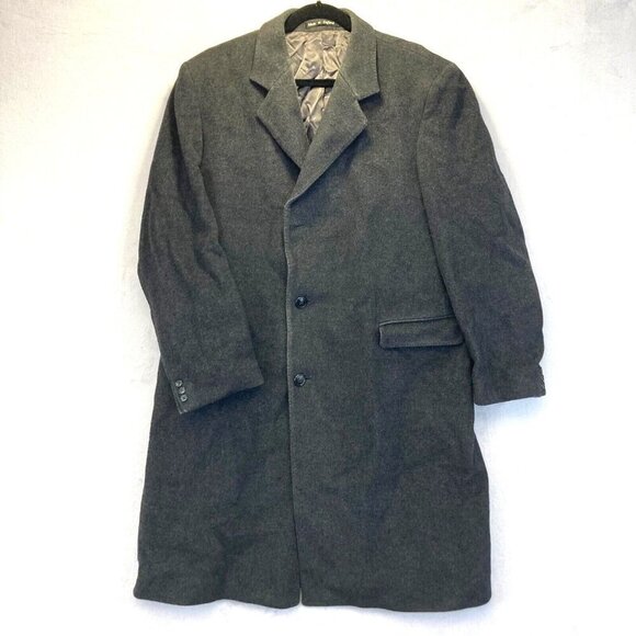 Adolfo | Jackets & Coats | Vintage Adolfo Gray Overcoat Classic Mens 46 ...